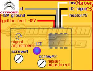 Citroen C3 O2 Sensor Eliminator MAGNUM Adjustable Oxygen Sensor Simulator